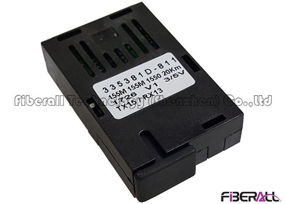 3.3/5V Dual Power Supply Fiber Optic Transceiver 1*9 155Mbps SC Simplex 1550nm supplier