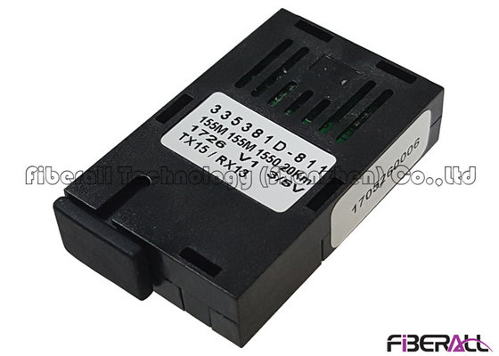 3.3/5V Dual Power Supply Fiber Optic Transceiver 1*9 155Mbps SC Simplex 1550nm supplier