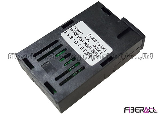3.3/5V Dual Power Supply Fiber Optic Transceiver 1*9 155Mbps SC Simplex 1550nm supplier