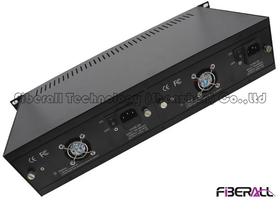 Standalone Type Fiber Media Converter 14 Slots Rack With Dual Power Supply supplier