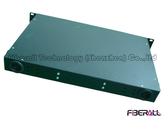 SC APC Duplex Type Fiber Distribution Patch Panel With 24 Pieces Optical Adapter supplier