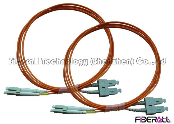 Multimode LC To SC Duplex Fiber Optical Jumper Low Insertion Loss Patch Cord supplier
