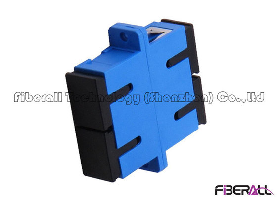 RoHS Compliant SC Duplex Fiber Optic Adapter With Flat Dust Cap For SM Fiber supplier