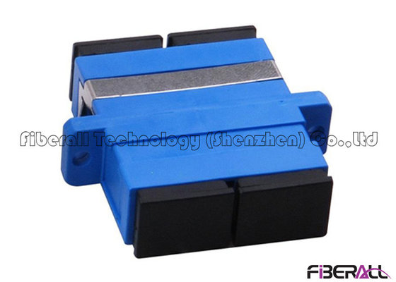 RoHS Compliant SC Duplex Fiber Optic Adapter With Flat Dust Cap For SM Fiber supplier