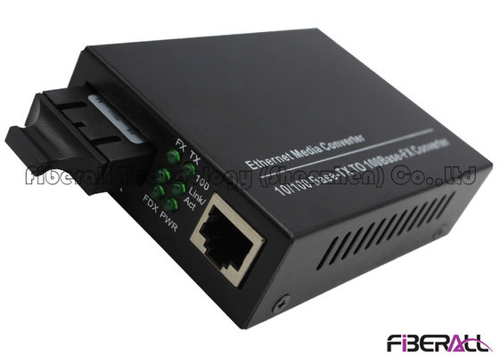 10/100Base-TX To 100Base-FX 25KM Fast Ethernet Fiber Optic Media Converter SC supplier