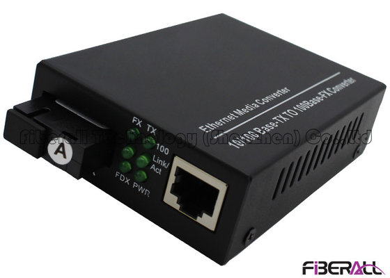 10/100Base-TX To 100Base-FX 25KM Fast Ethernet Fiber Optic Media Converter SC supplier