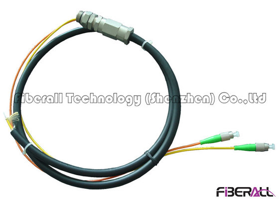Waterproof Rugged Optical Fiber Pigtail With PE Jacket For Outdoor 2 To 12 Fibers supplier