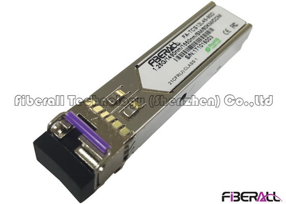 1.25Gbps BIDI Single Fiber LC SFP Optical Transceiver Single Mode 80Km DDM supplier