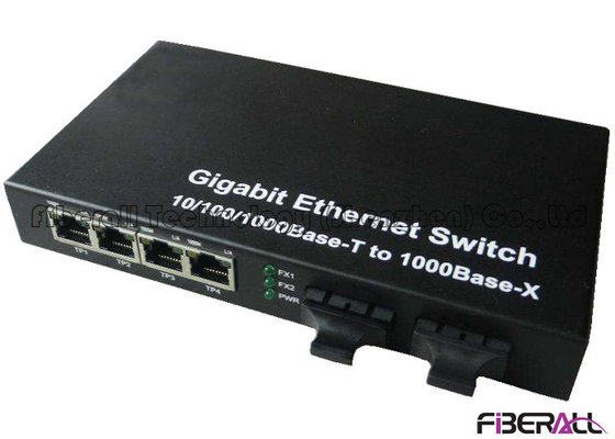 10/100/1000M Gigabit Ethernet Switch With SC Dual Fiber Ports And 4 RJ45 Ports supplier