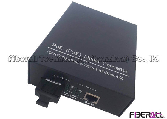 POE PSE Dual Fiber Media Converter 10/100/1000M Power Over Ethernet supplier