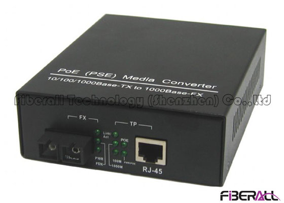 POE PSE Dual Fiber Media Converter 10/100/1000M Power Over Ethernet supplier