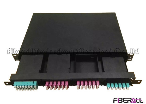 96 Fibers MPO Fiber Patch Panel With MPO Cassette For MPO - LC Optical Patch Cord supplier
