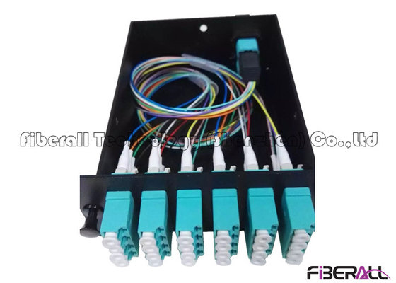 96 Fibers MPO Fiber Patch Panel With MPO Cassette For MPO - LC Optical Patch Cord supplier