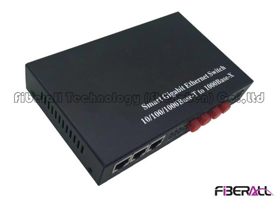 Gigabit Fiber Media Converter For Ethernet Ring With Two FC Ports And 3 LAN Ports supplier