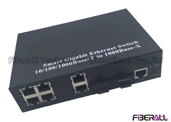 Ethernet Ring Use 1000M Smart Ethernet Fiber Switch With 6 RJ45 Ports And Two SFP supplier