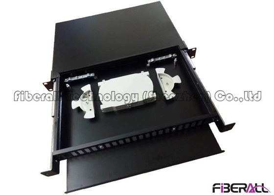 48 Fibers Slide Out Fiber Patch Panel With Rails And Front Board To Bear Pigtail supplier