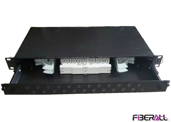 Sliding Out Rack Mounted Fiber Optic Patch Panel ST Fiber Terminal Box 24 Fibers supplier