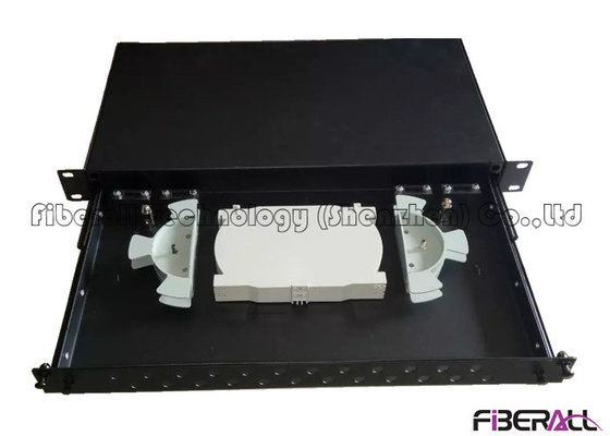 Sliding Out Rack Mounted Fiber Optic Patch Panel ST Fiber Terminal Box 24 Fibers supplier