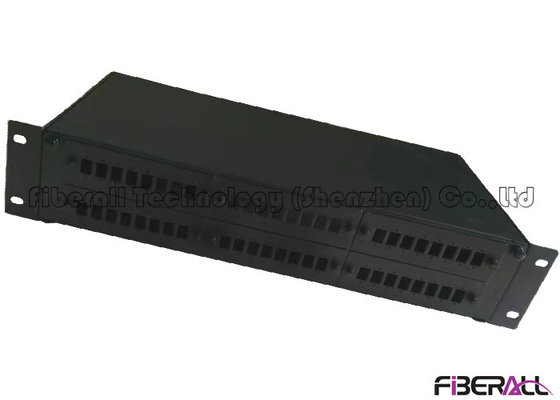 2U Rack Mounted Fiber Patch Panel Big Capacity Fiber Optic Terminal Box 48 Fibers supplier
