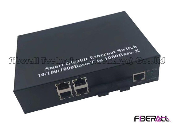 10/100/1000M Dual Fiber Ethernet Switch For Ring Network With Four RJ45 Ports supplier