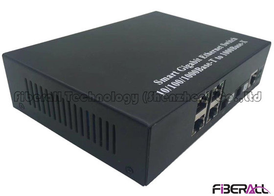 Gigabit Single Fiber Media Converter With Ethernet Ring Protection 4 RJ45 Ports supplier