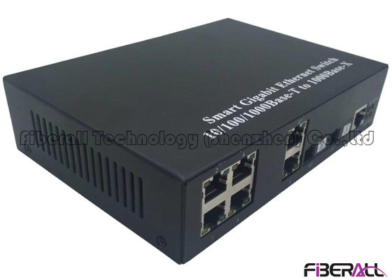 Ring Ethernet Smart Media Converter With 6 LAN Ports And 2 SC Simplex Fiber Ports supplier