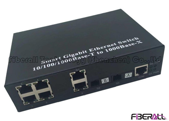 Ring Ethernet Smart Media Converter With 6 LAN Ports And 2 SC Simplex Fiber Ports supplier