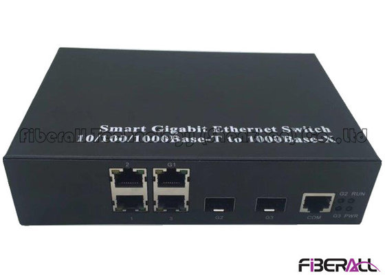 10/100/1000Base-T Fiber Ethernet Switch For Looped Network With 2 SFP 4 LAN Ports supplier