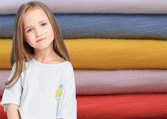 China Stock 21s 26S slub cotton plain jersey men's and women's fashion T-shirt casual wear fabric supplier