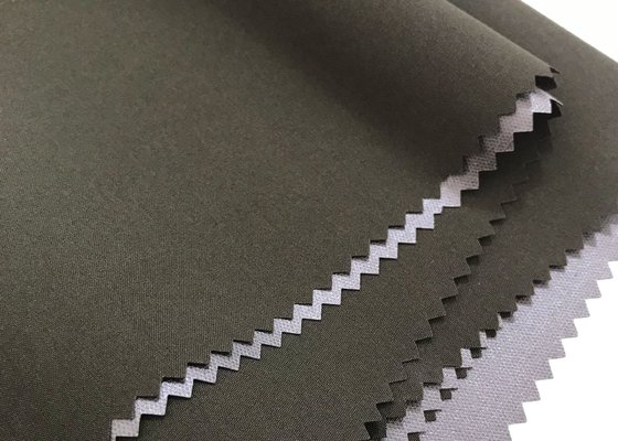 95%polyester 5%spandex 100D 4way stretchblend fabri lamination waterproof worker red color customized fabric supplier