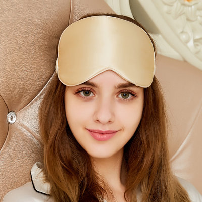 Amazon 100% silk custom embroidery printing LOGO sleeping eye masks manufcture direct sales supplier