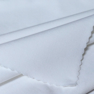 GRS 73%Recycled polyester 27%spandex fabric 250gsm swimsuit bra white stretch knitted fabric supplier