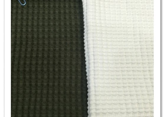 100%cotton knitted fabric popular in autumn/winter CVC waffle fabric for hotel pajamas, nightgowns and slippers supplier