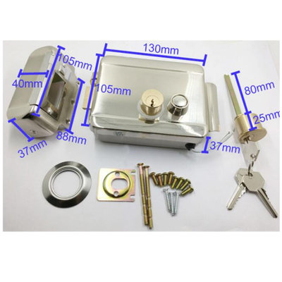 12V Electric Mechanical Lock For Wooden Door Metal Door Low Noise Automotive Electronic Front Door Lock For Iron Gate