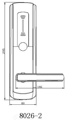 8026-Y Card HOTEL LOCK RFID card door lock hotel lock system