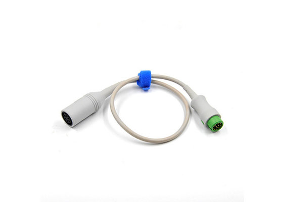 Mindray IBP Cable 12 Pin To 6 Pin 12 Feet Cable Grey Color For Patient Monitor