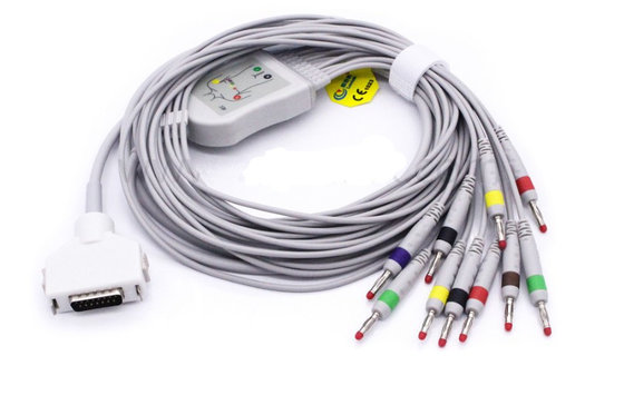 Fukuda Densh 10 Lead EKG Cable Leadwire Banana Plug Type For FX-2111 FX-3010