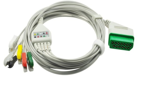 Integrated 10 Leadwires EKG Cable Nihon Kohden BSM-2301 2353 5100 Compatible