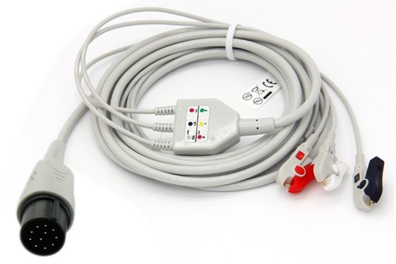 TPU ECG Lead Wires Patient Cable Nihon Kohden 11 Pin / AHA / Clip Patient End