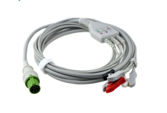 Hellige Medical Cable , Disposable ECG Lead Wires Snap End One Piece Series