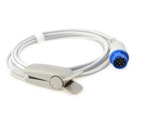 Bruker 12 Pin Spo2 Probe Sensor IH M3 Meidcal Cable TPU Silicone Soft Tip