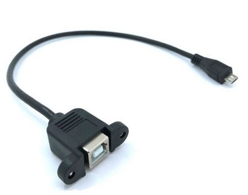 Female Connector Custom Cable Assemblies Micro USB 2.0 Male To USB 2.0 B Type