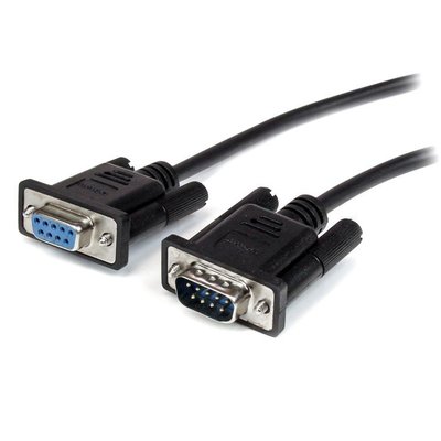3m Black Extension Custom Cable Assemblies Straight Through Db9 Rs232 Serial