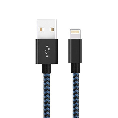 Iphone Fast Charging Custom Cable Assemblies , Nylon Usb Data Charging Cable