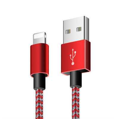 Iphone Fast Charging Custom Cable Assemblies , Nylon Usb Data Charging Cable