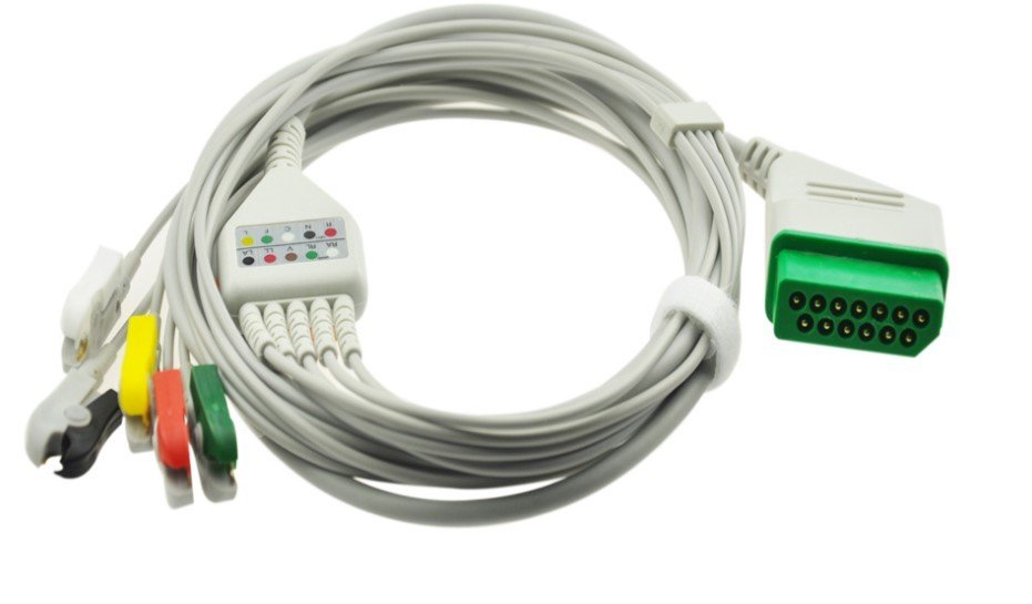 Integrated 10 Leadwires EKG Cable Nihon Kohden BSM-2301 2353 5100 Compatible