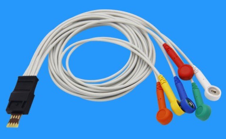 Schiller MT-101 4 / 6 Leads Holter Recorder ECG Lead Wires TPU Material ISO Marked