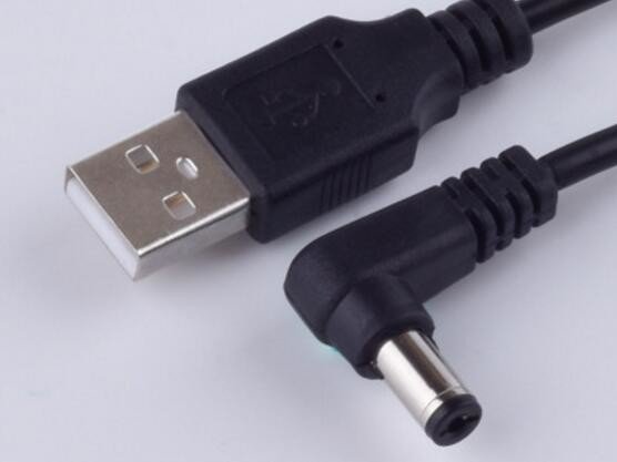 Jack Power Cable Custom Cable Assemblies Usb To 5.5 Mm / 2.5 Mm Connector