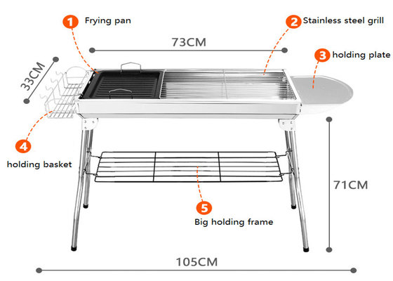 Factory price outdoor villa countryard Charcoal Barbecue/BBQ/Barbeque Grill