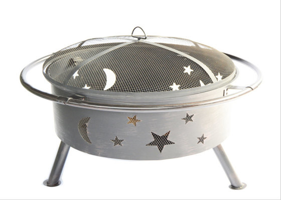 Amazon Hot Selling 32 Inch Large Burning Charcoal Wood Firepit Patio Backyard Square Fire Pit With BBQ Grill